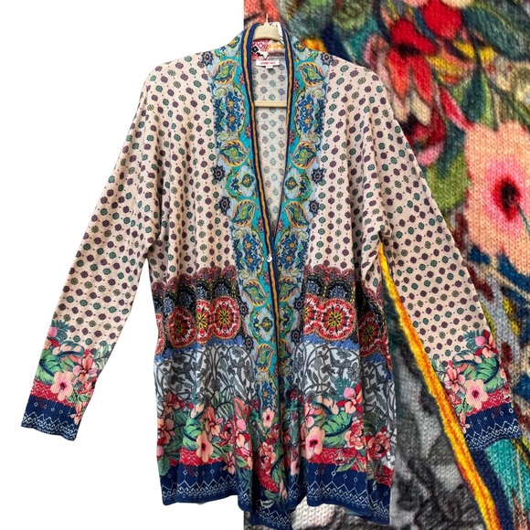 Johnny Was | Sweaters | Johnny Was Cardigan Onebutton Cardigan Cotton ...